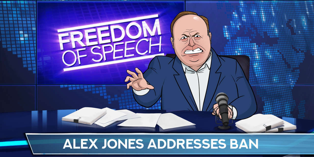 Our Cartoon President: Alex Jones Addresses Ban | SHOWTIME